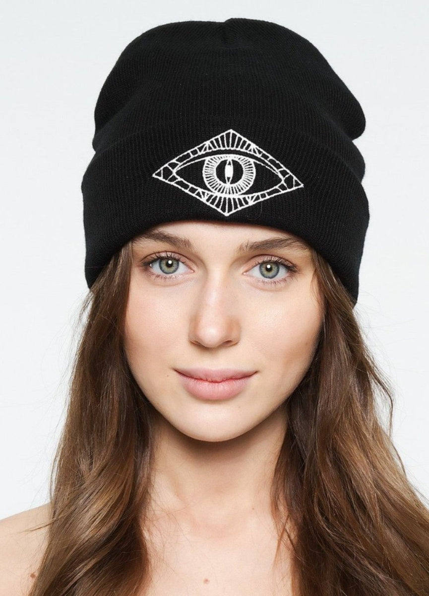 Black Third Eye Beanie – IAMVIBES